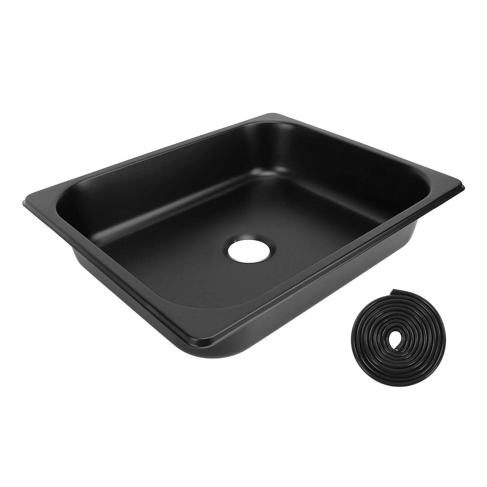 Раковина RV 325 X 265 65 мм Из Нержавеющей Стали 304 С Эффективным Дренажом Квадратная Кухонная Мойка для Ванной Комнаты с 40-мм Выпускным отверстием для Каравана, Дома На Колесах, Лодки, Распыляющего Пластик Черного Цвета