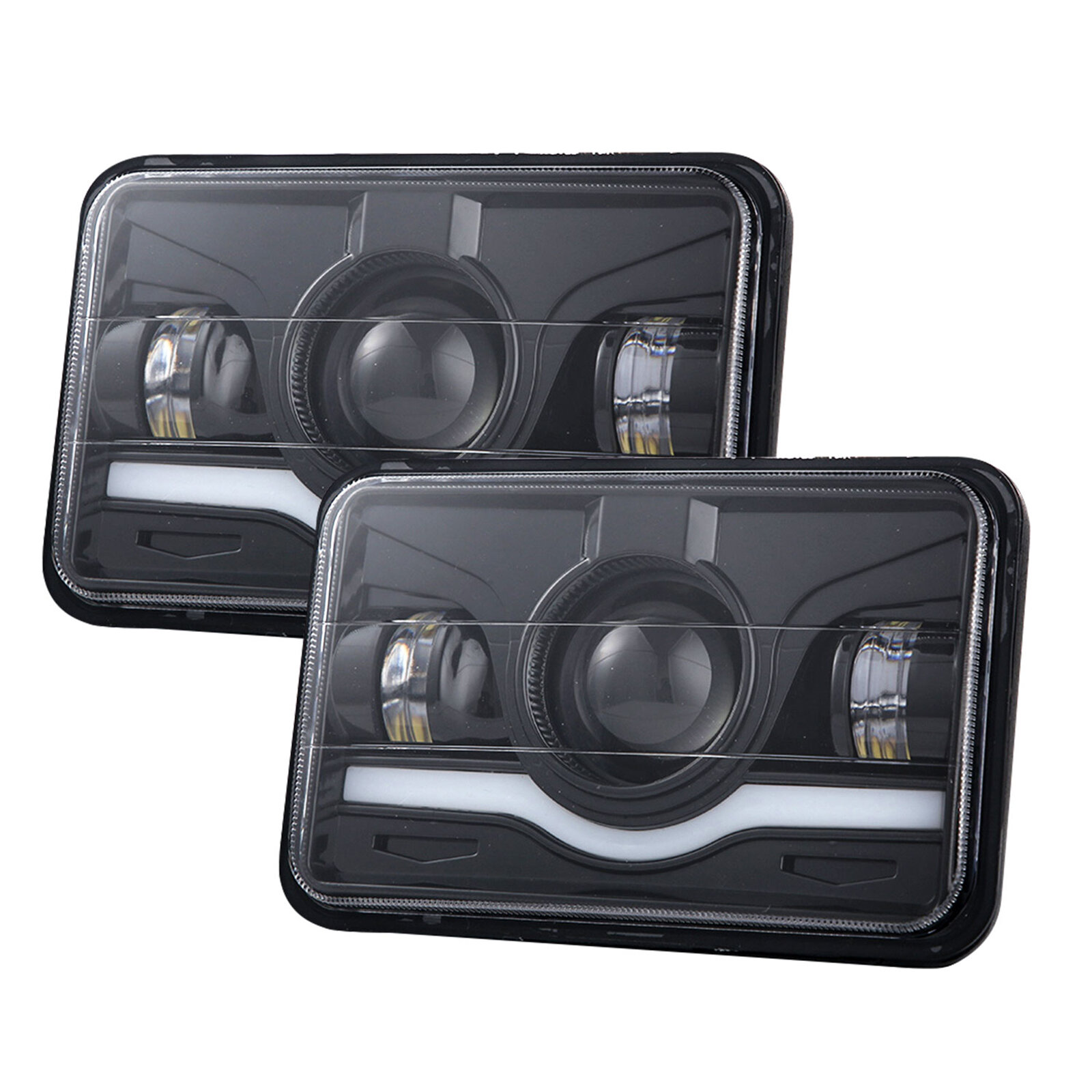 2 светодиодные фары 4x6 дюймов, 5 прямоугольных фар с ближним и дальним светом (DRL) для замены на Peterbilt, Kenworth, Freightliner, Ford Probe, Oldsmobile Cutlass.