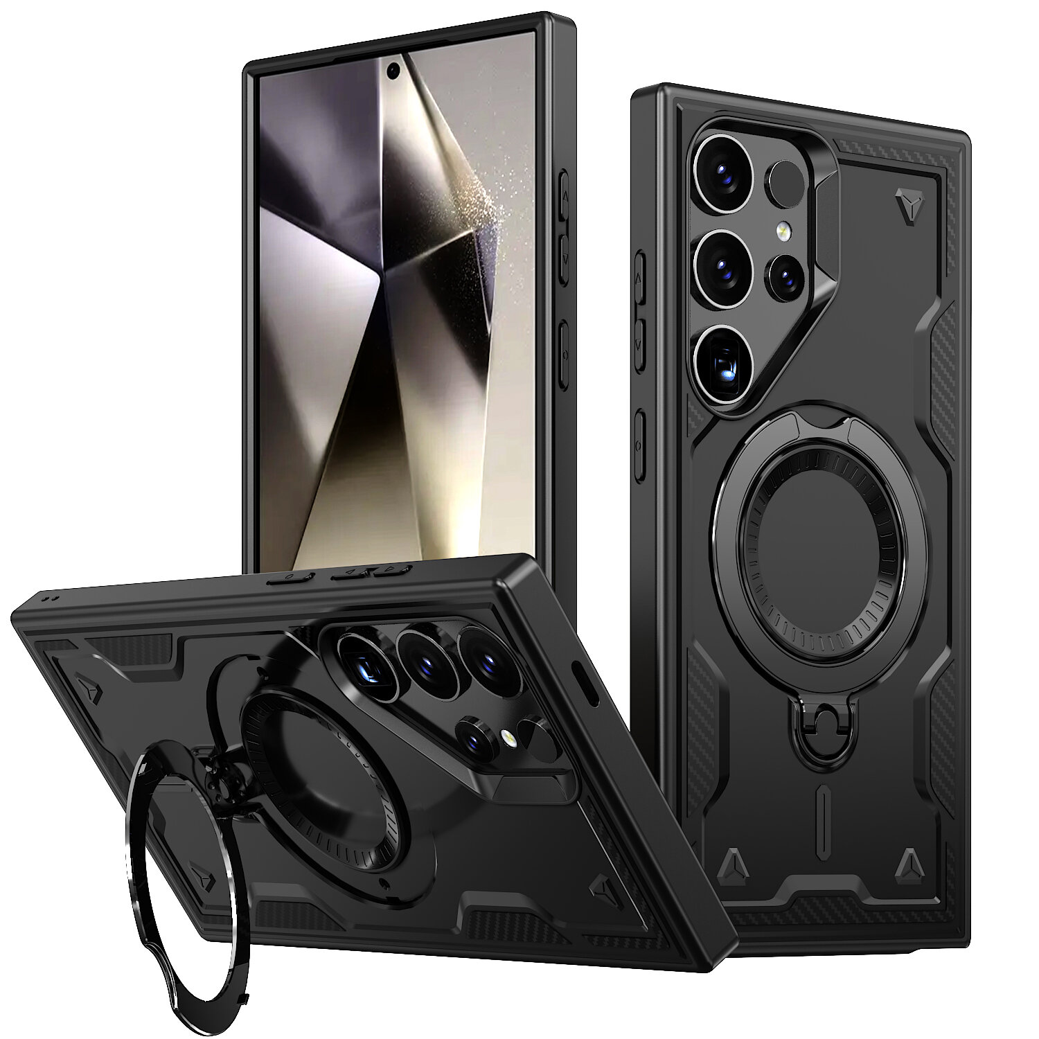 Чехол Magneto Case с кольцом для Samsung Galaxy S24 Ultra черный