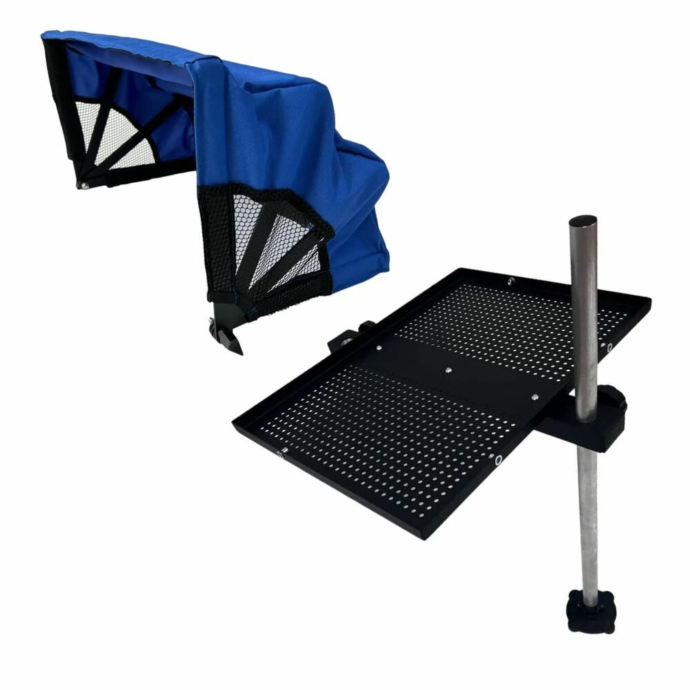 Стол для фидерной платформы D25 500*370 + Нога D25*650 с шарнирной опорой + Маркиза