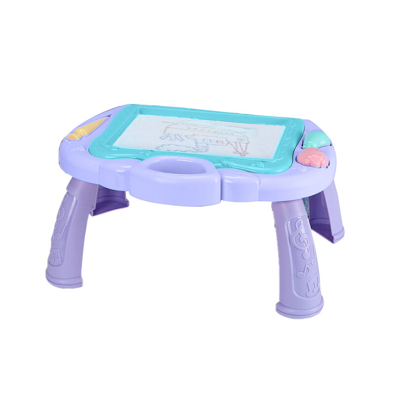 Детский магнитный стенд для граффити, цветная монтажная доска Hanriting, многоразовая четырехногая монтажная доска, синяя