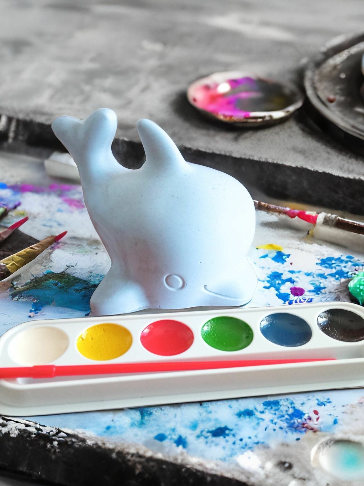 "Раскрась своего Дельфина" гипсовая фигурка Дельфина с красками и кистью