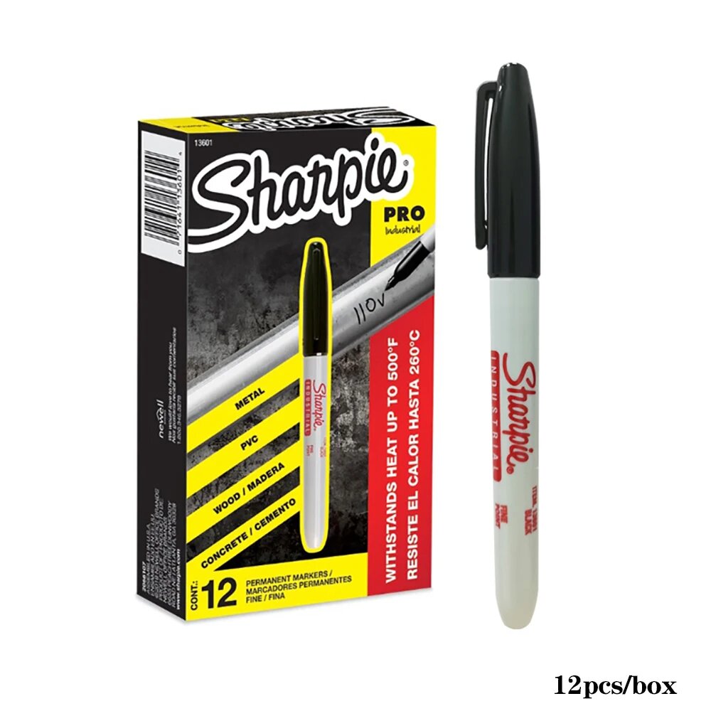 Sharpie 12 шт. черные масляные маркеры