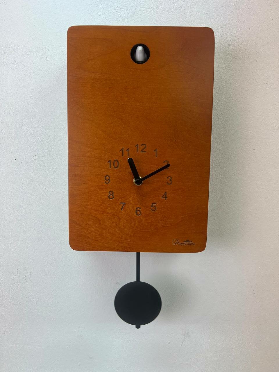 Часы настенные со звуком соловья Династия 16-002 Черешня, лофт стиль, кварцевые