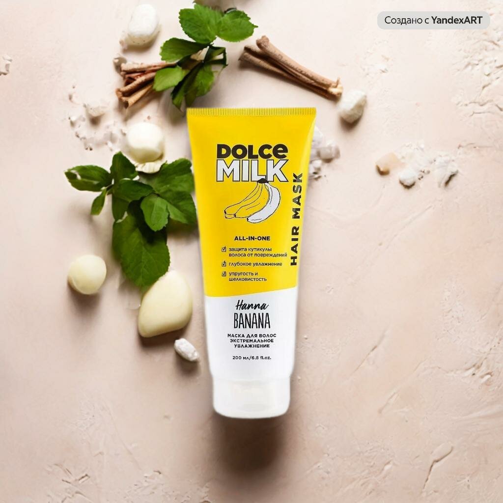 DOLCE MILK Маска для волос Экстремальное увлажнение «Ханна Банана», 200 мл