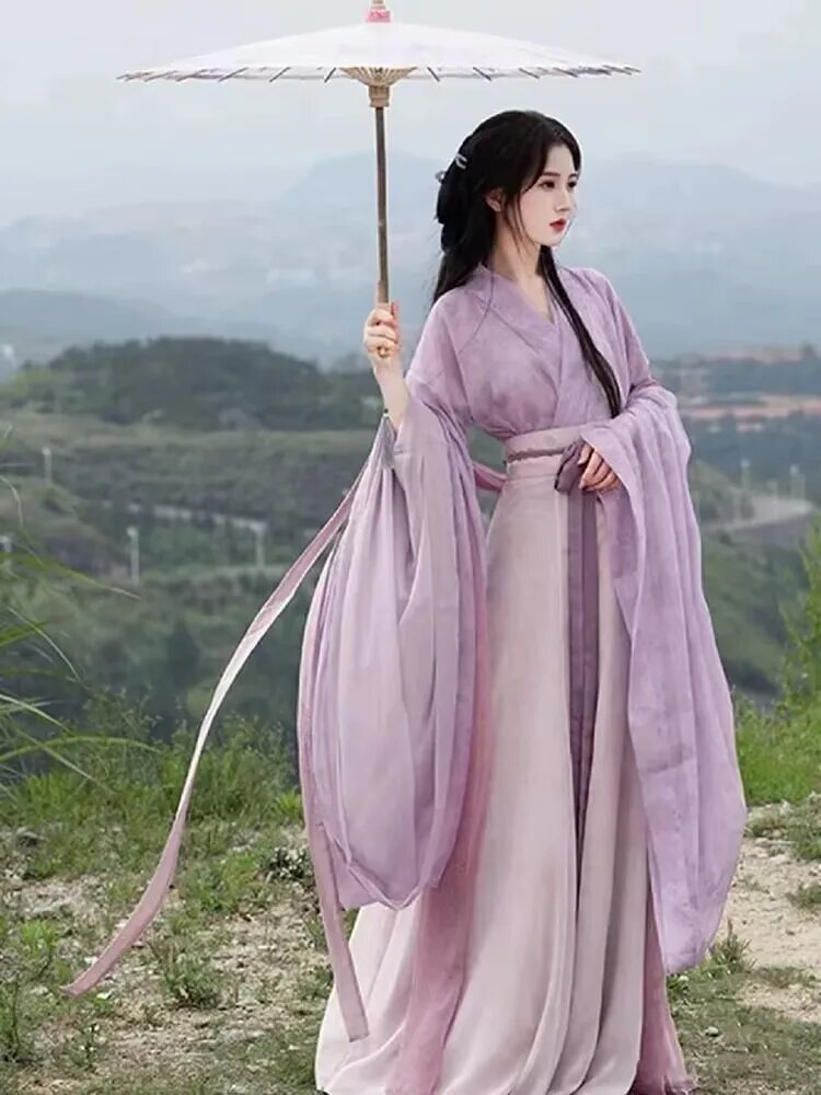 Женский фиолетовый ханьфу 10XL XXL