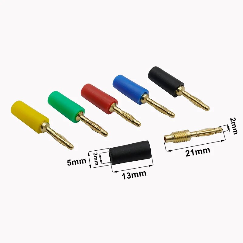 5 шт, 2 мм, разъем типа «банан», сложенная мужская и женская изолированная клеммная колодка для экспериментальной панели, испытательная линия, сварная
