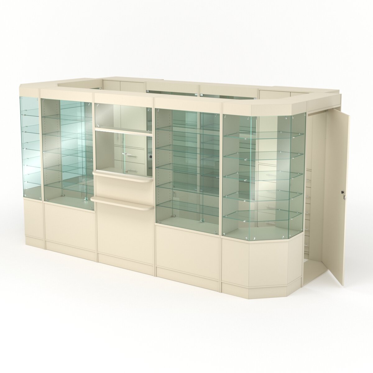 Комплект мебели для Аптек №2, Крем Вайс. Производитель товара - компания Westcom.