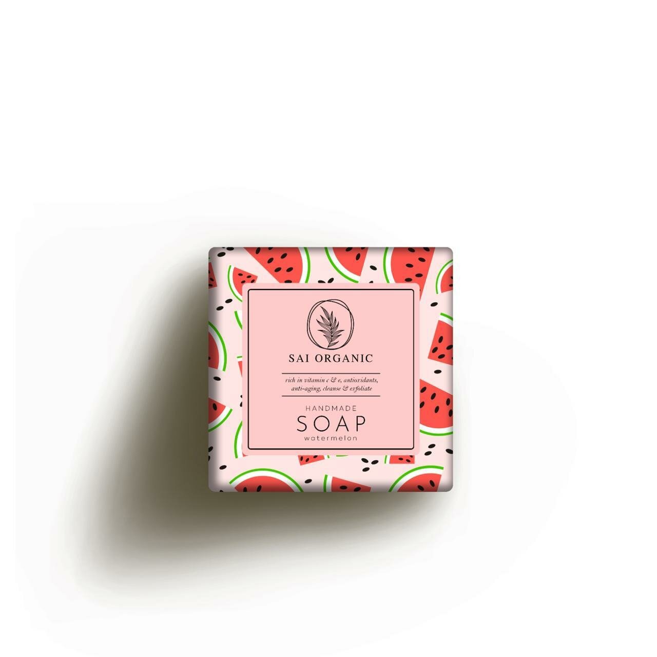 WATERMELON Handmade Soap, Sai Organic (арбуз мыло ручной работы, Саи Органик), 90 г.