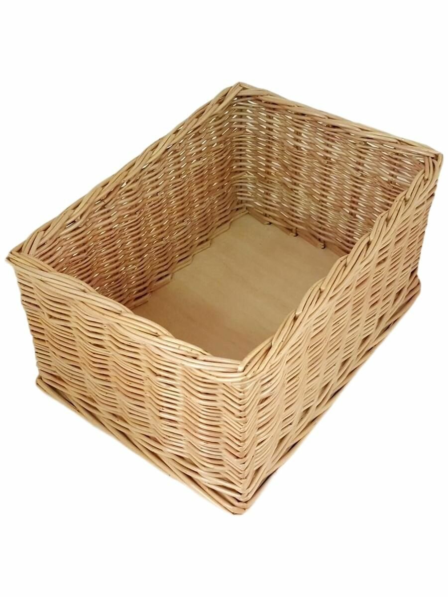 Лоток, корзина стеллажная №3, ручное плетение из лозы