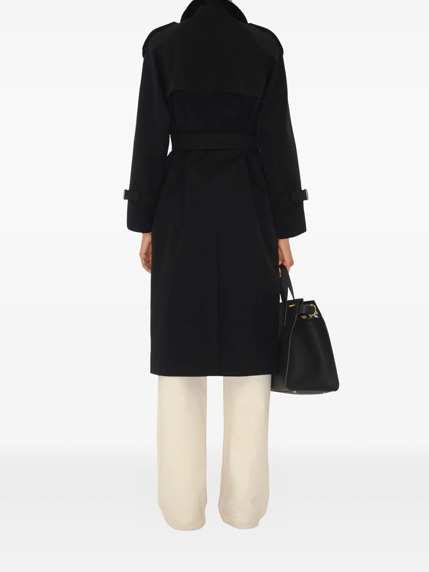 Пальто BURBERRY Castleford, размер 6, black / black — фото 1