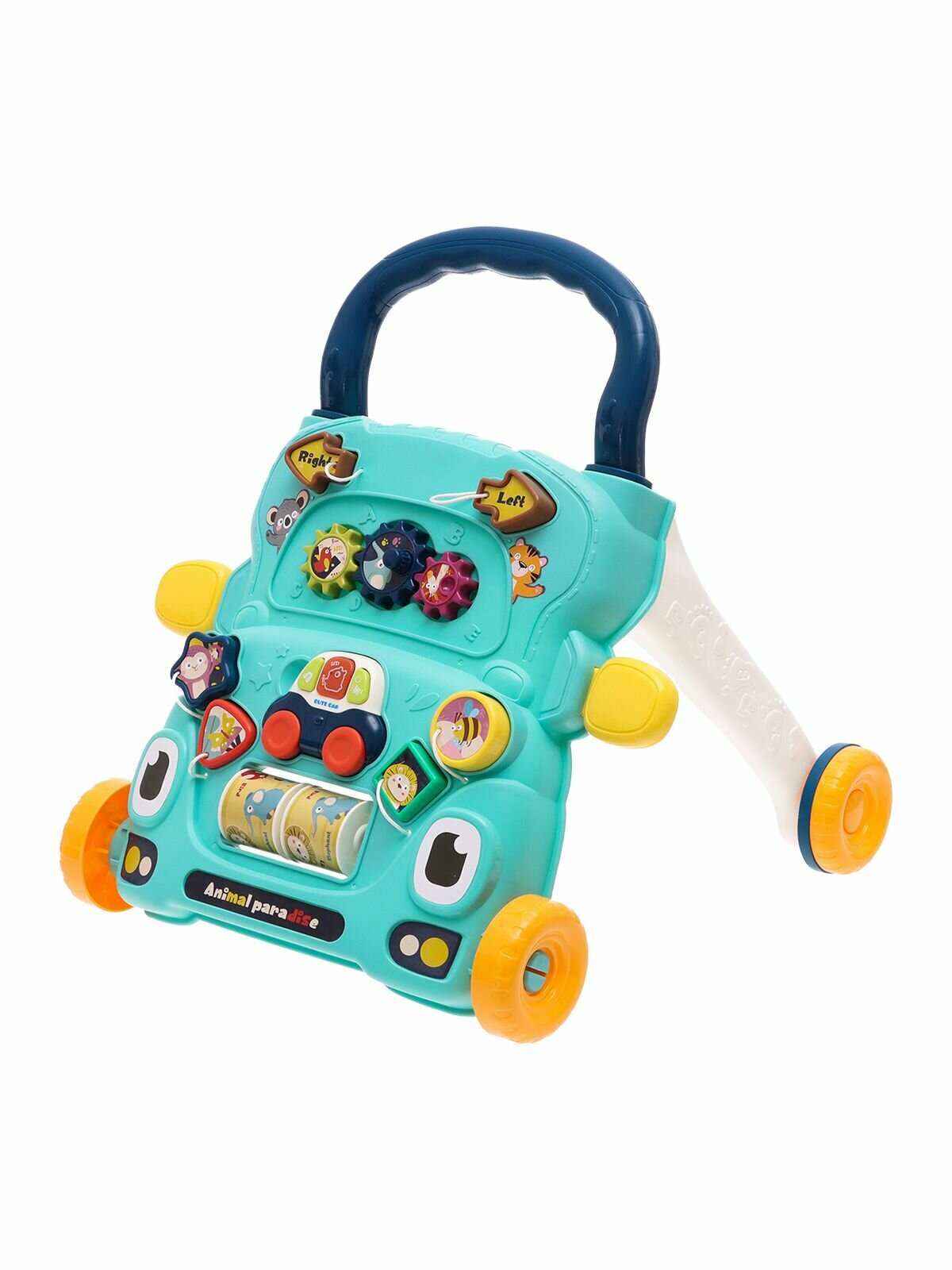 Каталка-ходунки "Машинка" для малышей со световыми и звуковыми эффектами, музыкальный развивающий столик, детский игровой центр