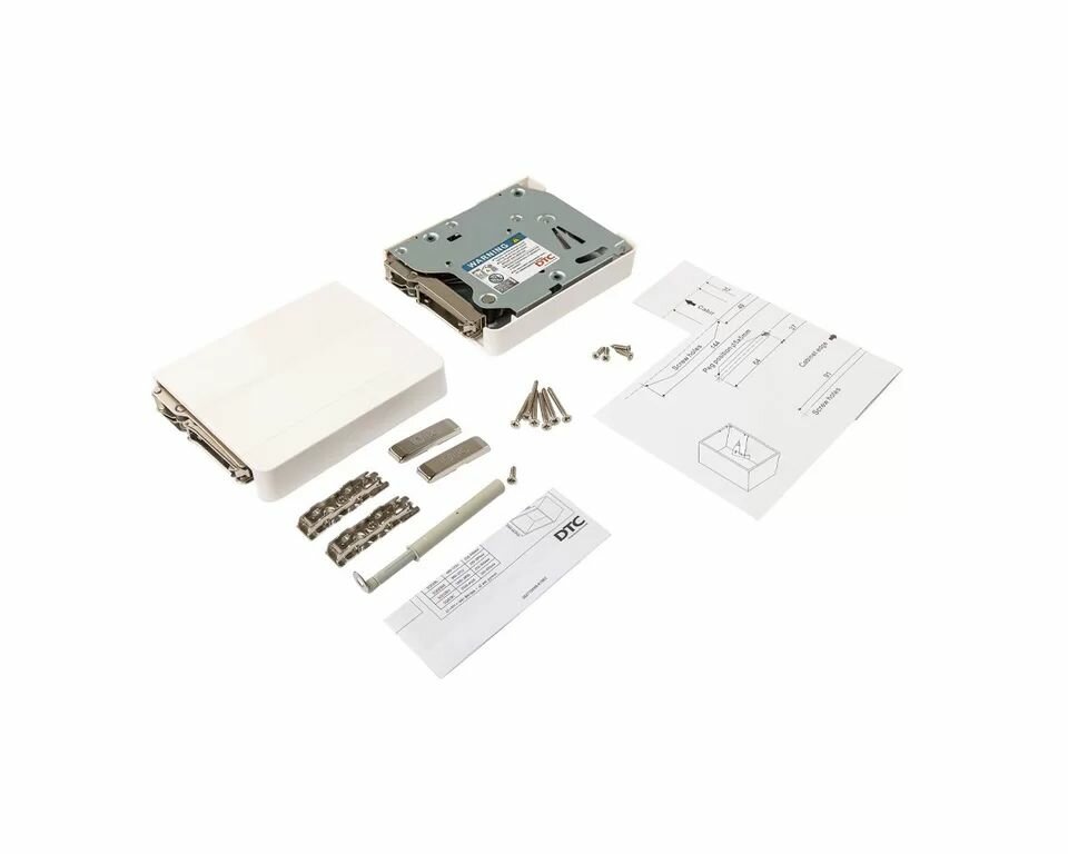 Комплект подъемного механизма TOP STAY SQ PUSH NEW для откидных фасадов, индекс нагрузки 1060-2450, высота h 250-500 мм, белый 1 ком.