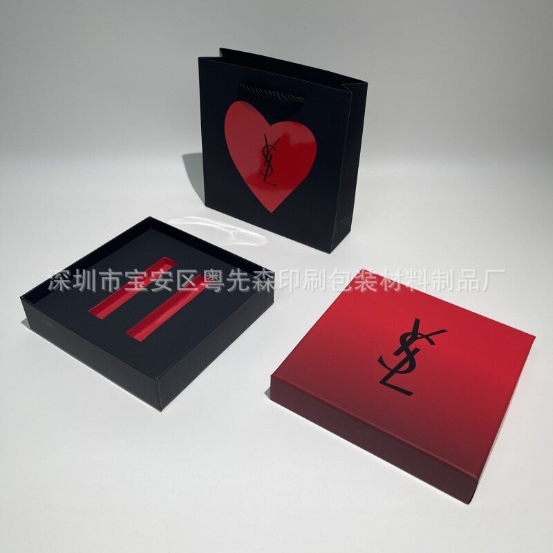 Подарочная упаковка "Двойные маленькие золотые слитки", подарочная коробка, открытка, подарочный пакет