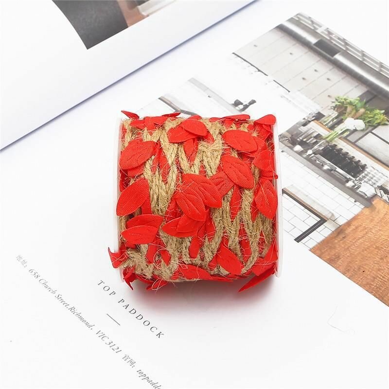 Лента из листьев мешковины, натуральная джутовая веревка из ротанга для настенного монтажа, для деревенской свадьбы, дома, сада, вечеринки в джунглях, декора для поделок своими руками