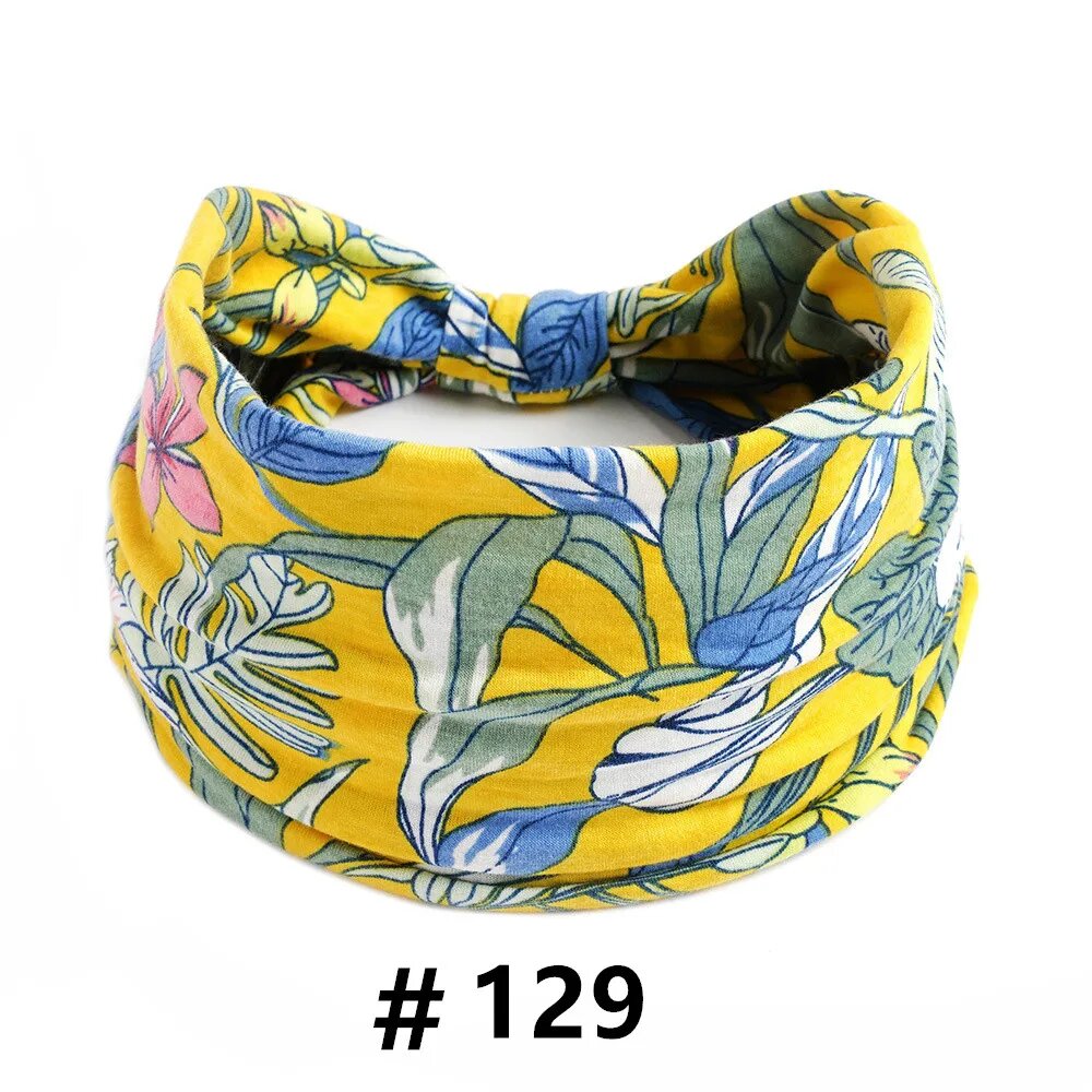 Повязки на голову в стиле бохо для женщин, хлопковые широкие повязки на голову, эластичная повязка для волос, нескользящая повязка для тренировок, йоги, бега, тюрбан, повязка на голову, аксессуары для волос