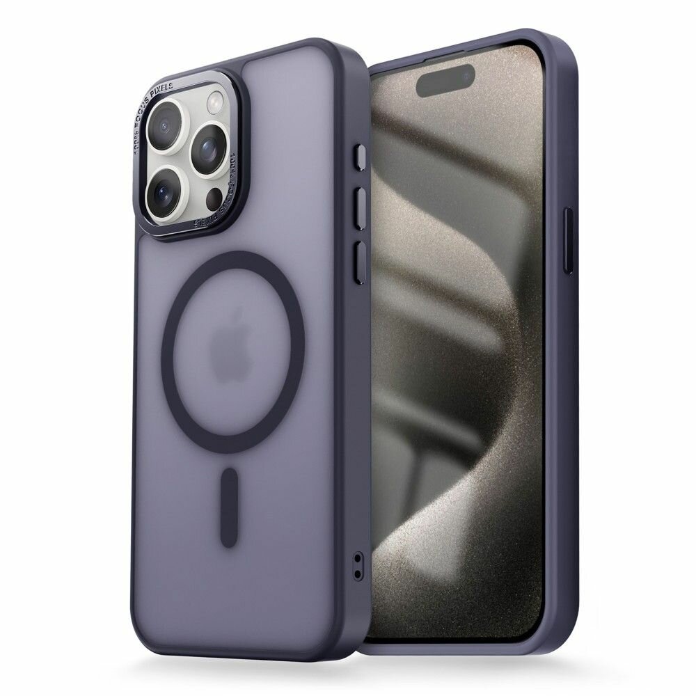 Чехол для iPhone 15 Pro CandyMate с поддержкой MagSafe виноградный