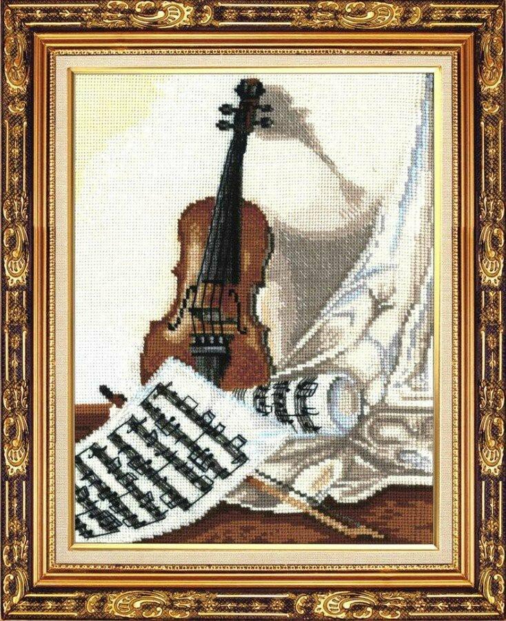 Вышивка Частичная, "Мелодия для скрипки" 14 Aida Сделай своими руками (Россия) арт. М-22
