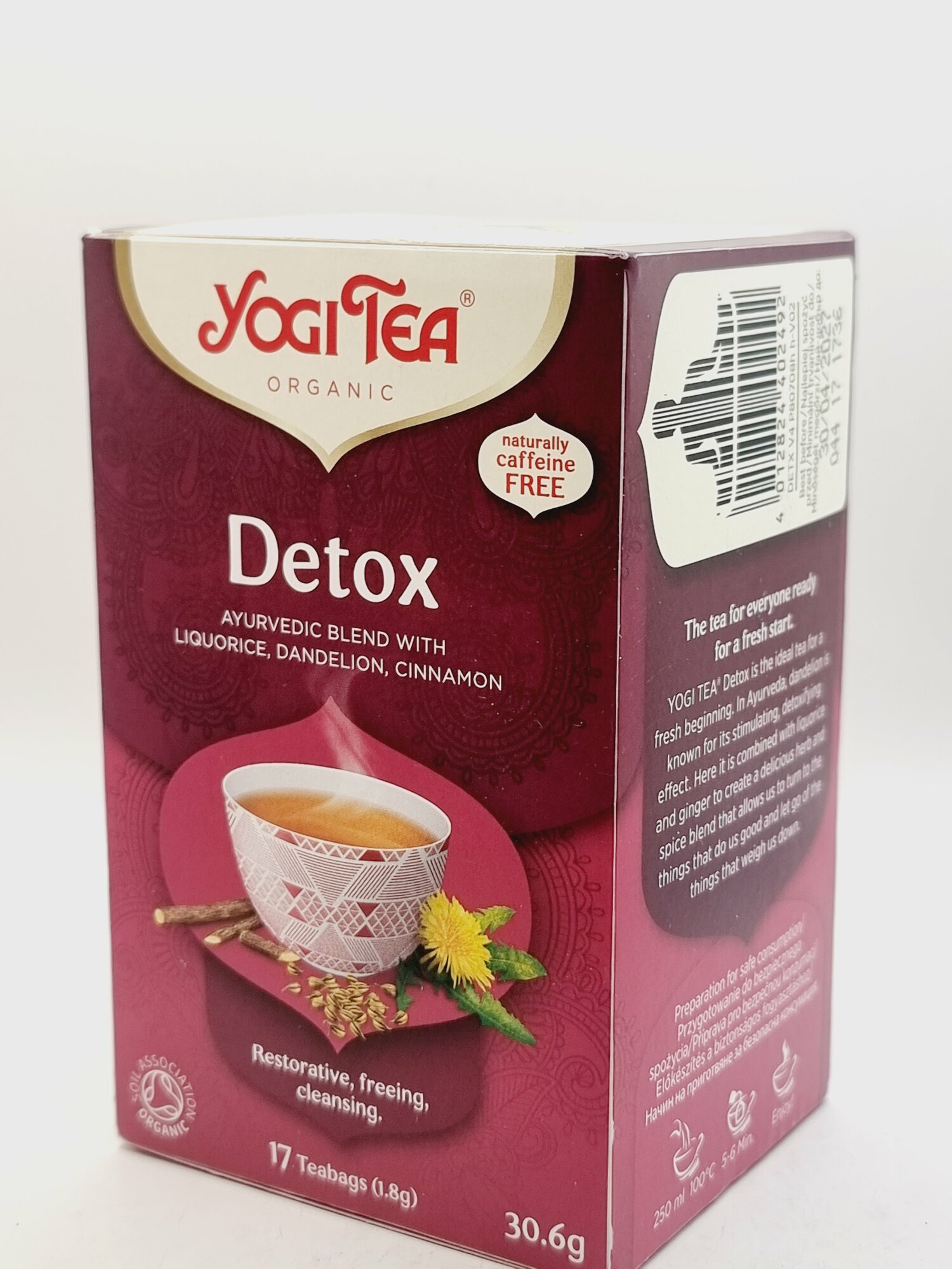 Чай Yogi Tea "Detox" травяной со специями 1 уп, 17 пакетиков, 30,6 г, Германия