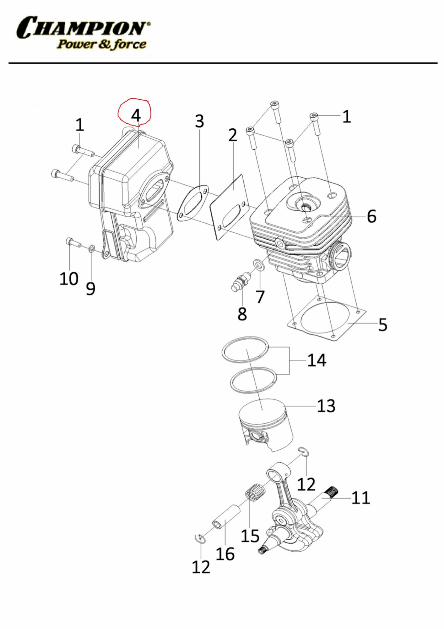 Глушитель Champion CP400 - Артикул 3332601200