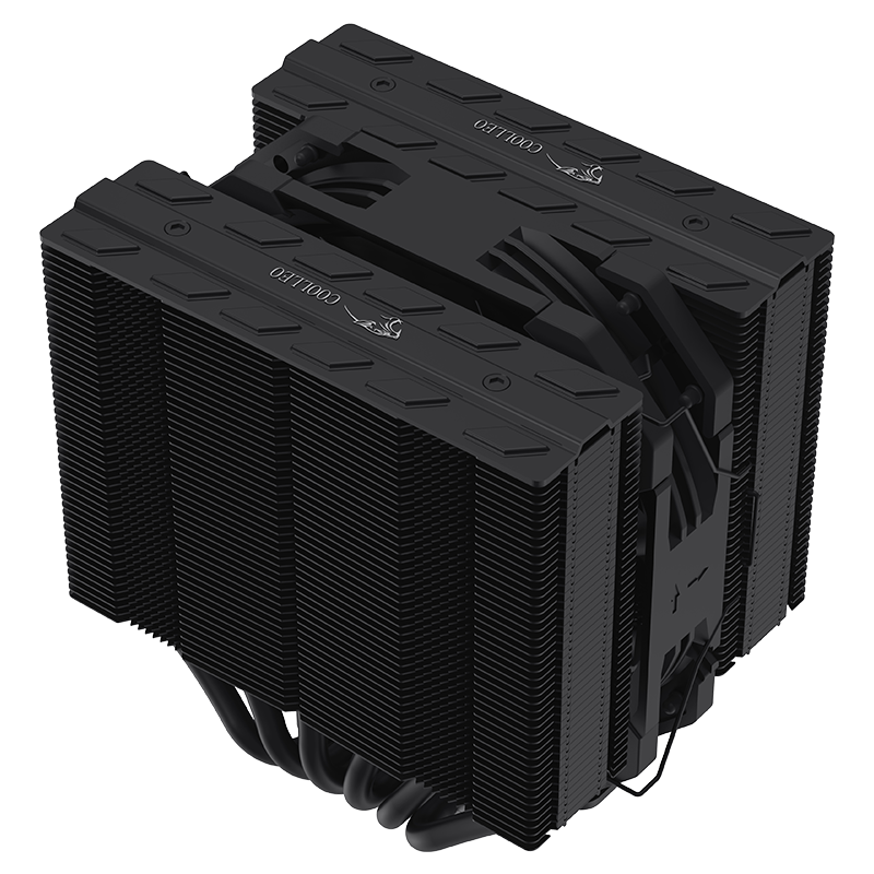 Кулер для процессора Coolleo CL-FF135 Black [115x/1200/1700/1851/AM4/AM5]