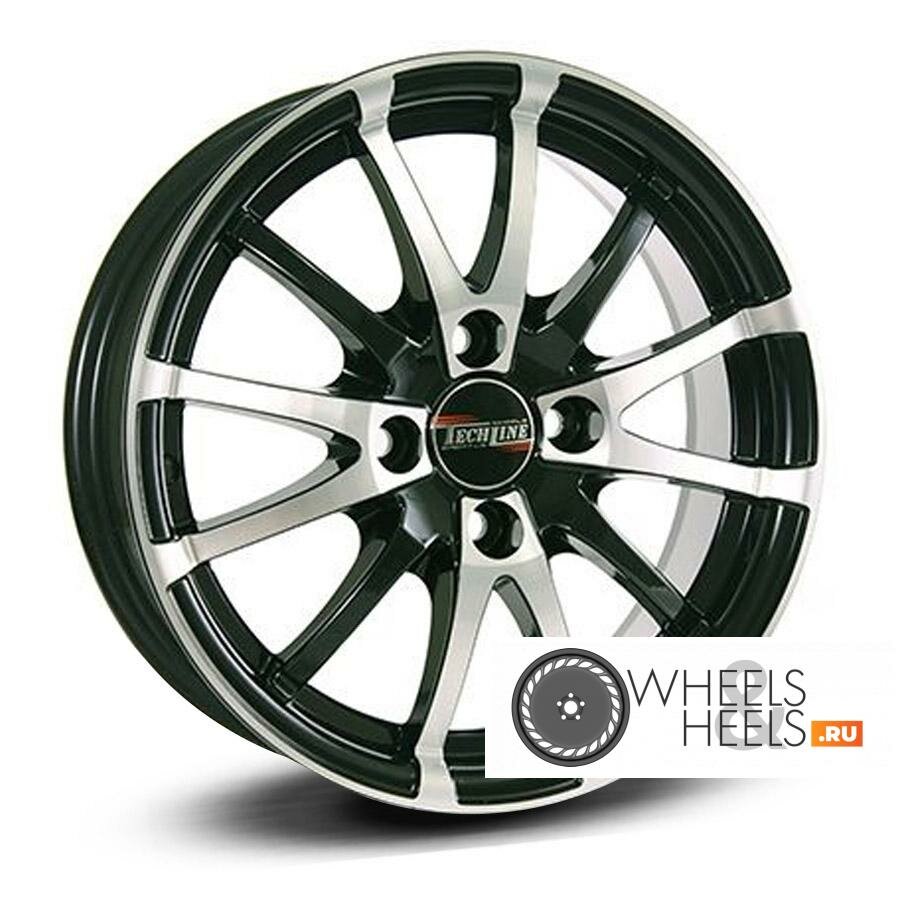 Tech Line 420 14x5.5 4x98 et35 dia58.6 Черный с полированной лицевой поверхностью