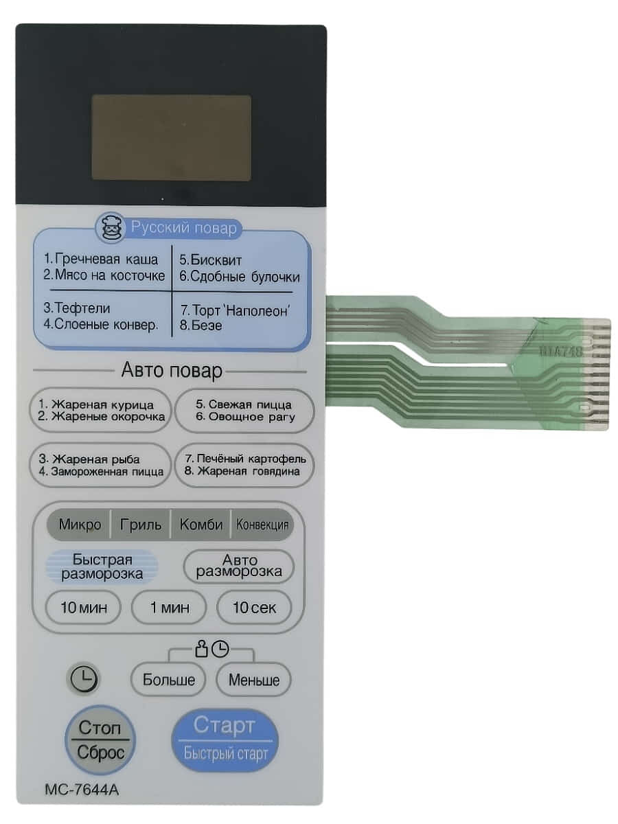 LG 3506W1A748A Сенсорная панель управления СВЧ печи MC-7644A белый