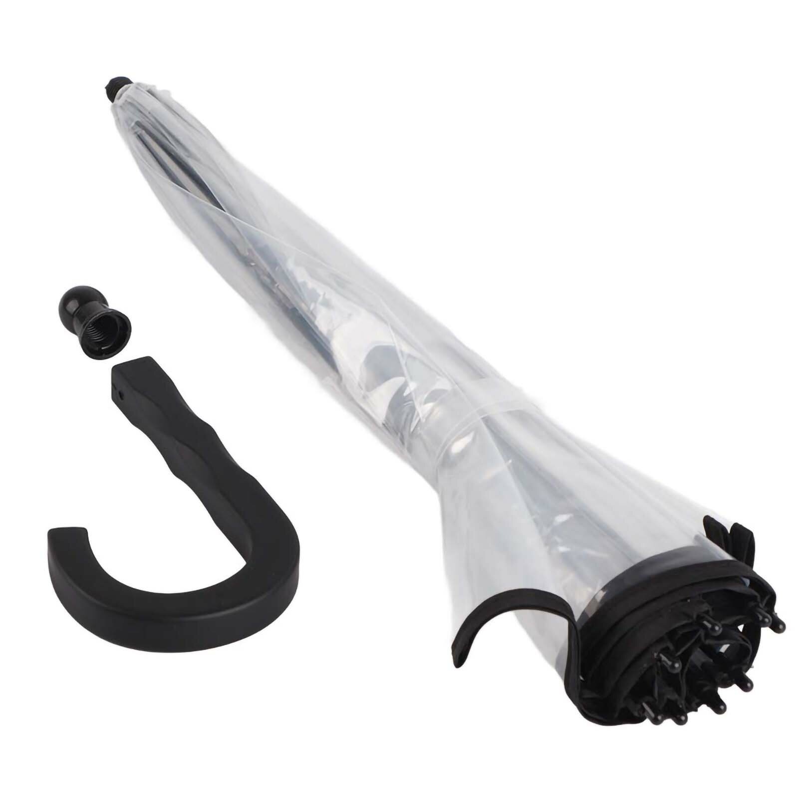 Портативный зонт для домашних животных, сборный зонт для собак и кошек с цепочкой-поводком для дождливых дней, прозрачный