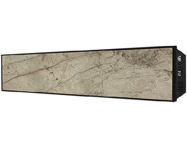 Отопительная панель STOUT GREY STONE SCT 120*30 серый гранит / черный корпус SCT-00GB-012030