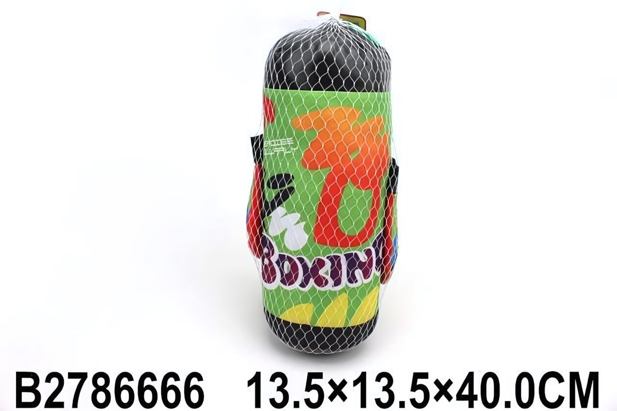 Набор для бокса детский: груша с перчатками, ПВХ и текстиль, 13,5х13,5х40 см