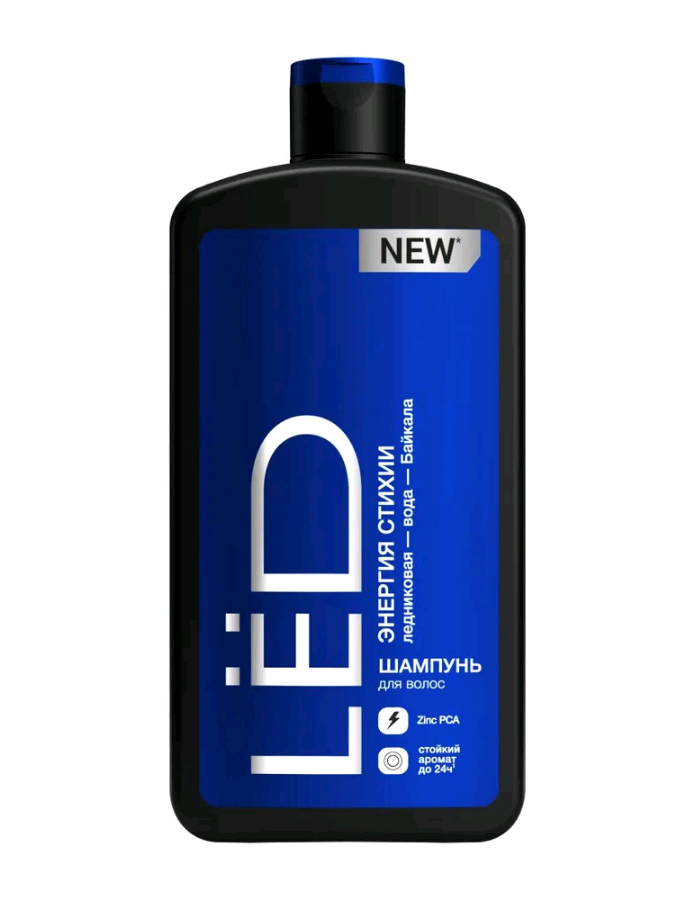 Lёd men Энергия Стихии Шампунь для волос "ледниковая - вода - Байкала" 490 мл.