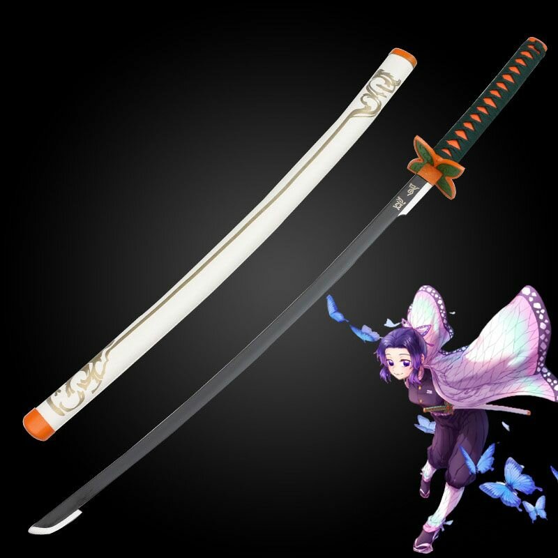 Косплей катана, Demon Slayer, Металл 104см, Преувеличенный шиноби белый