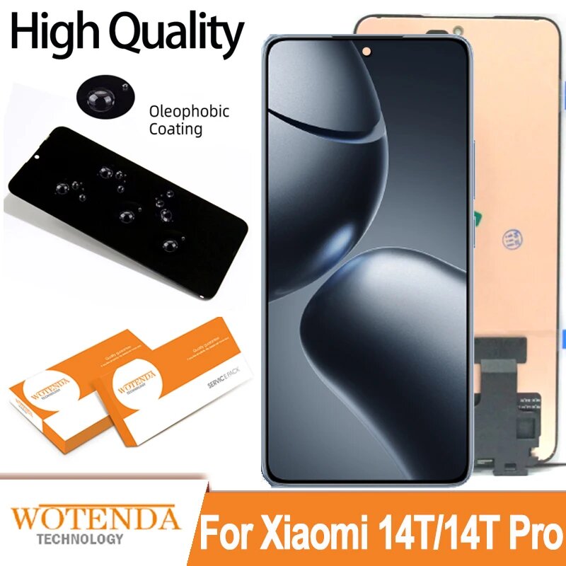 6,67 'AMOLED-дисплей для Xiaomi 14T Pro ЖК-дисплей 2406APNFAG Дигитайзер сенсорного экрана для Xiaomi 14T ЖК-дисплей 2407FPN8EG 14T Pro Blue Frame