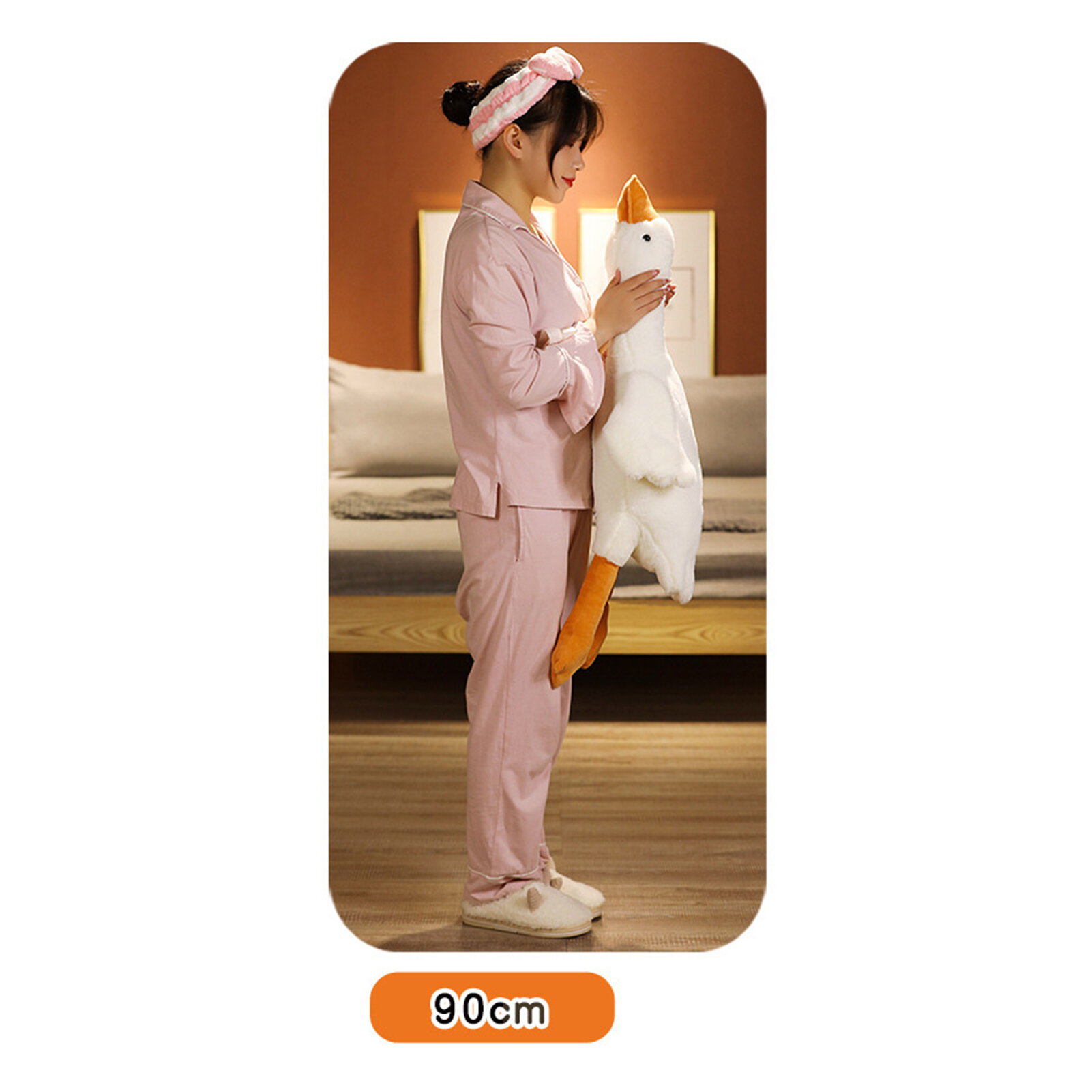 Мягкая игрушка в форме большого белого гуся, имитация дизайна, милая, красивая, мягкая, удобная, плюшевая подушка, игрушка, большой белый гусь, 90 см