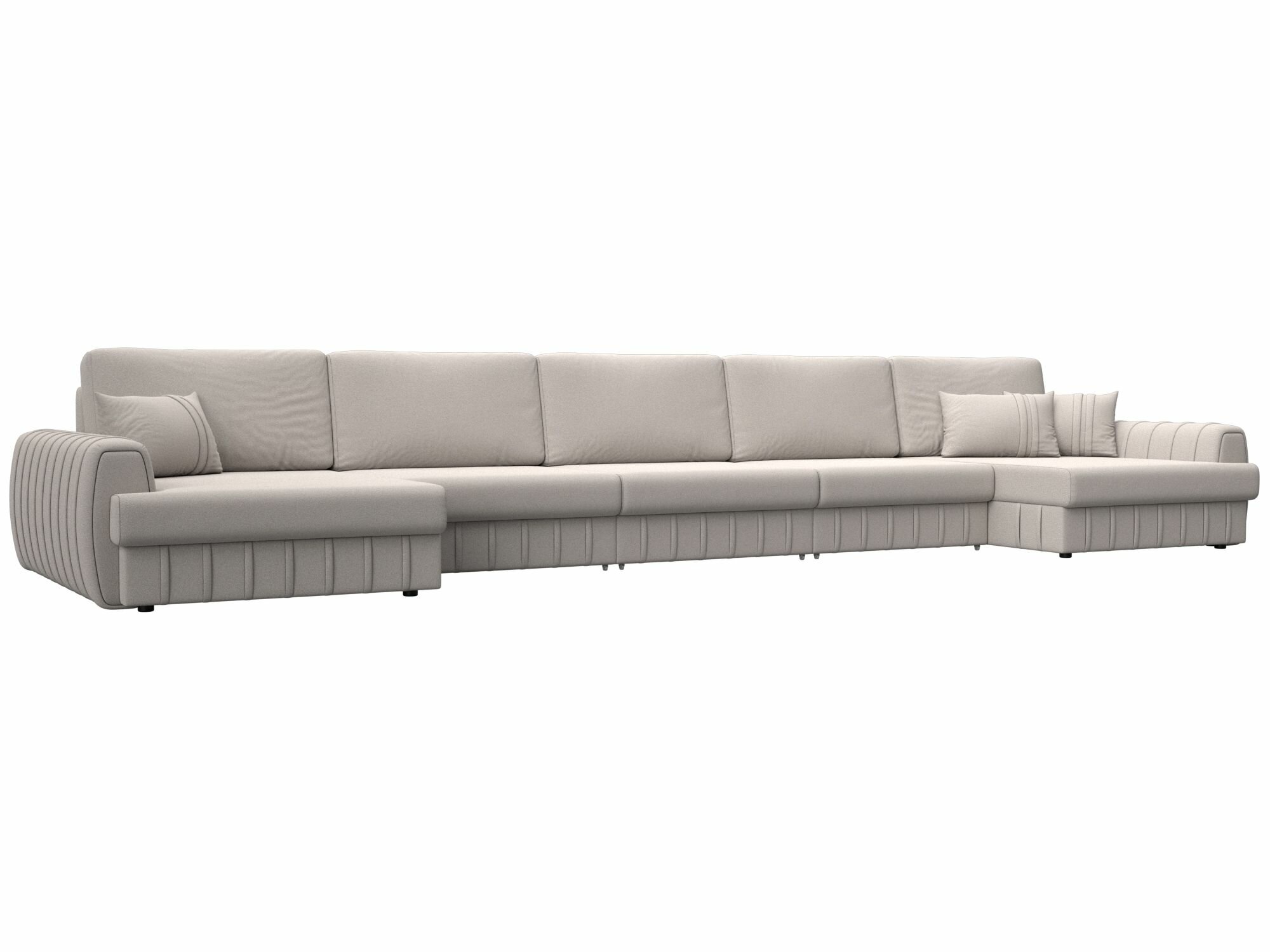 Диван П-образный Флоу НПБ МегаЛонг, Замша