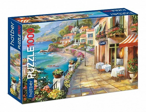 Пазл Hatber Premium 1000 эл. "Кафе на набережной", 68х48 см