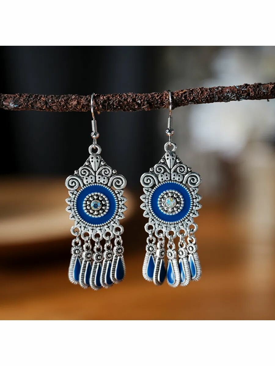 Серьги, искусственный камень