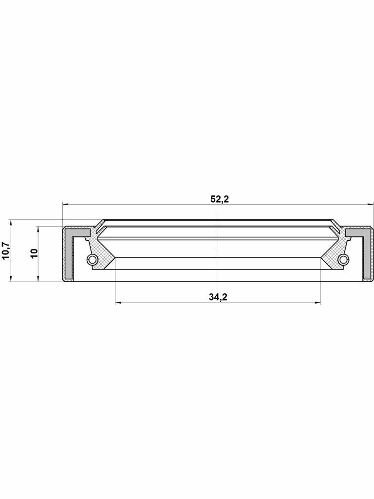 Сальник привода 34.2x52.2x10x10.7 MITSUBISHI 95IAY-36521011X FEBEST.