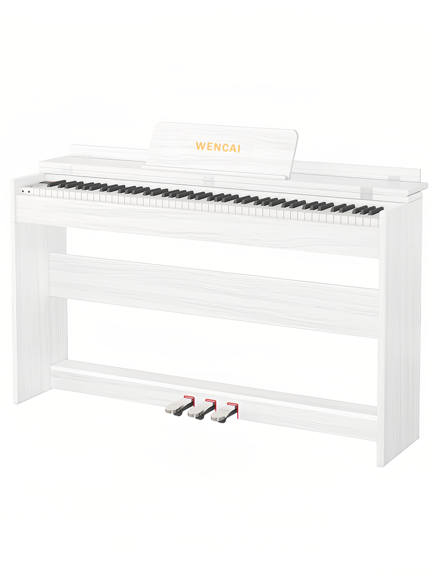 Цифровое пианино Wencai,88-клавишное, с молоточковой клавиатурой, в деревянном корпусе, с педалью, белый