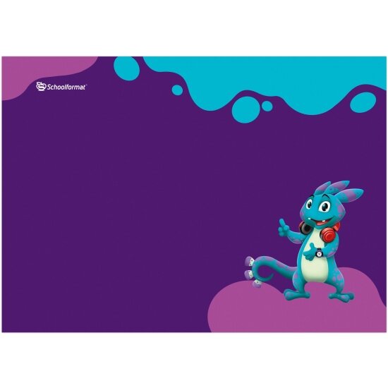 Клеенка Schoolformat для уроков труда смарт дино 50х70 см ПВХ фиол. универс.