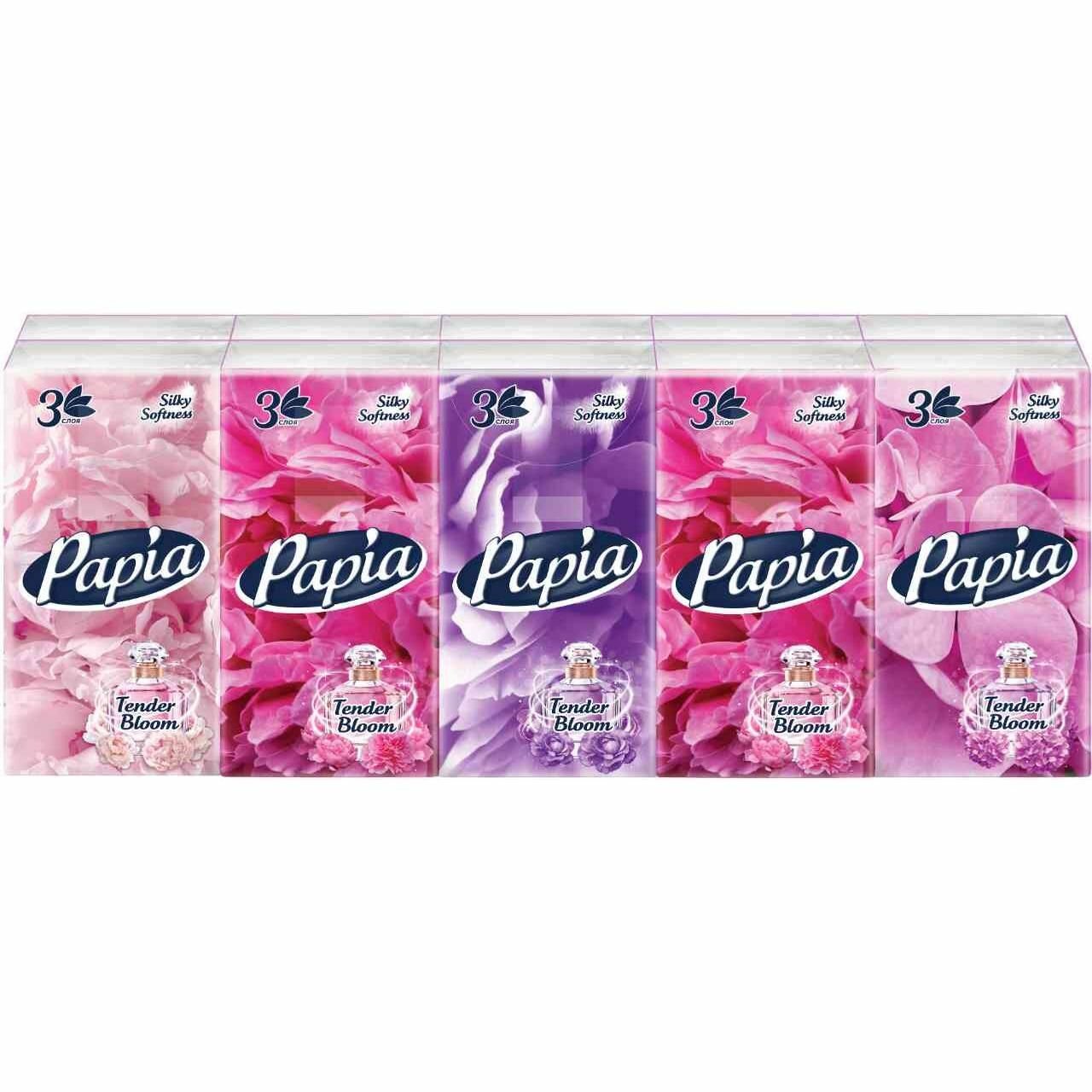 Бумажные платочки Papia ароматизированные, 3 слоя, 10 шт