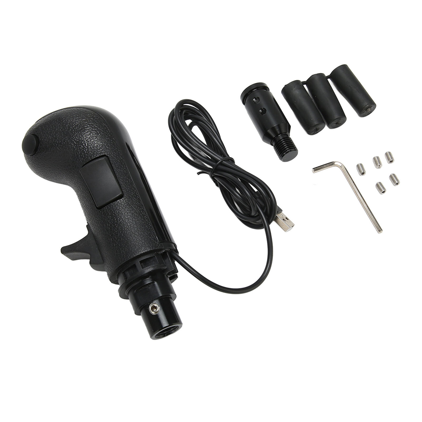 USB Simulator Shifter для Logitech G25 G27 G29H G920 G923 для Thrustmaster TH8A для FANATEC ClubSport Shifter SQ черного цвета с интерфейсом USB из ABS и алюминиевого сплава для Windows7 и выше, совместимый с 12mm 10mm 8mm подключением, в комплект входят