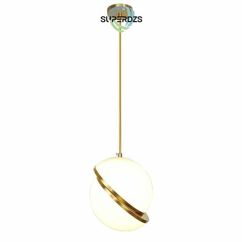 Молочно-белая акриловая люстра/декоративная лампа для ресторана golden chandelier/Европейский стиль дизайна E27SuperDZS -kpa