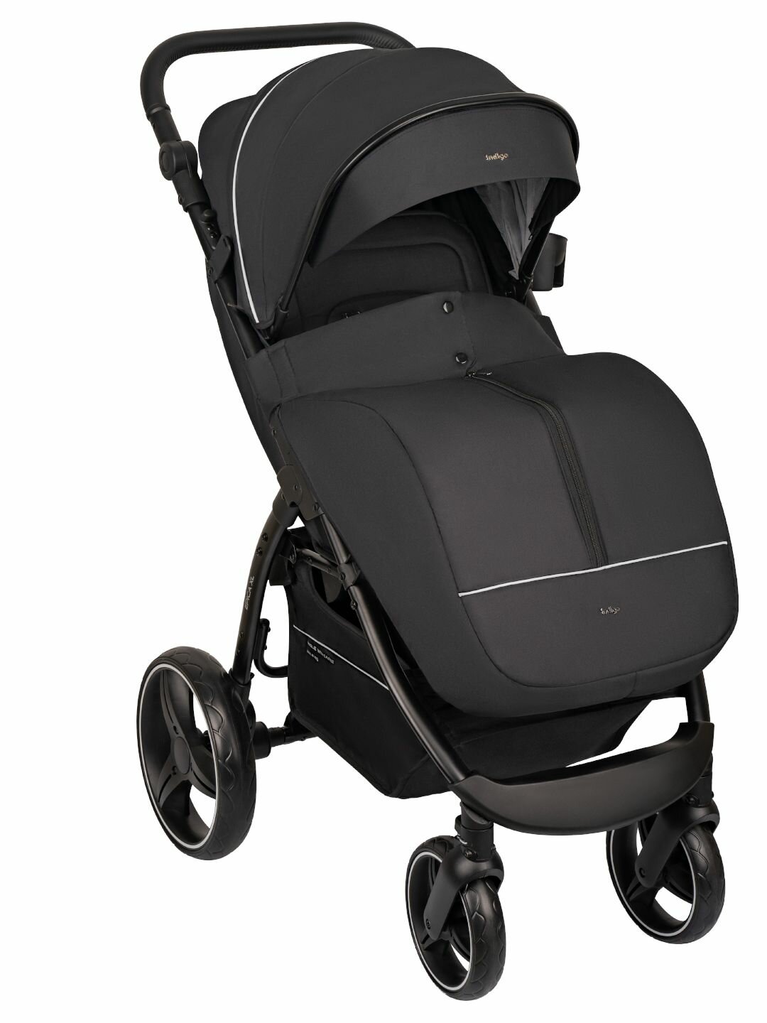 Прогулочная коляска Indigo EPICA XL NEW 2025 (регулируемая ручка) чёрный
