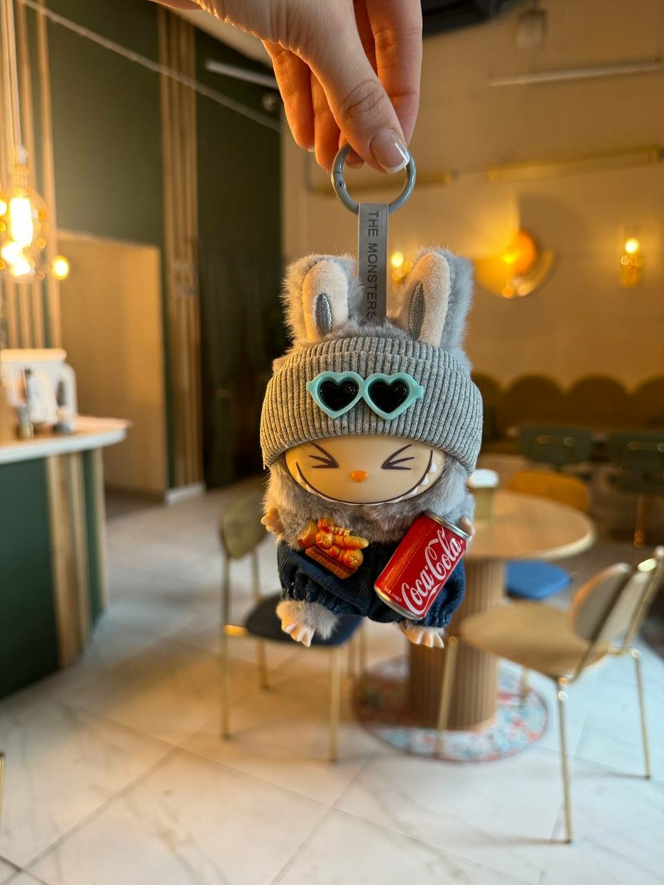 Игрушка-брелок "Pop Art LABUBU", серая, мягкая, пух, унисекс, для детей 1-18 лет