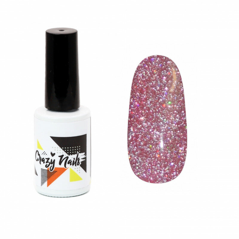 Гель-лак светоотражающий Crazy Nails, Коллекция "Пандамия", цвет "Пальцы веером",10мл.