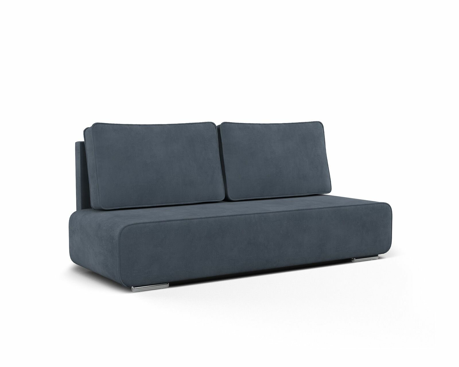 Диван еврокнижка Mebel-ars Марк Велюр серо-синий / НВ-178/26