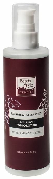BEAUTY STYLE Гиалуроновый омолаживающий тоник для лица с таурином и ресвератролом Hyaluron Tonic-Lotion, 100 мл