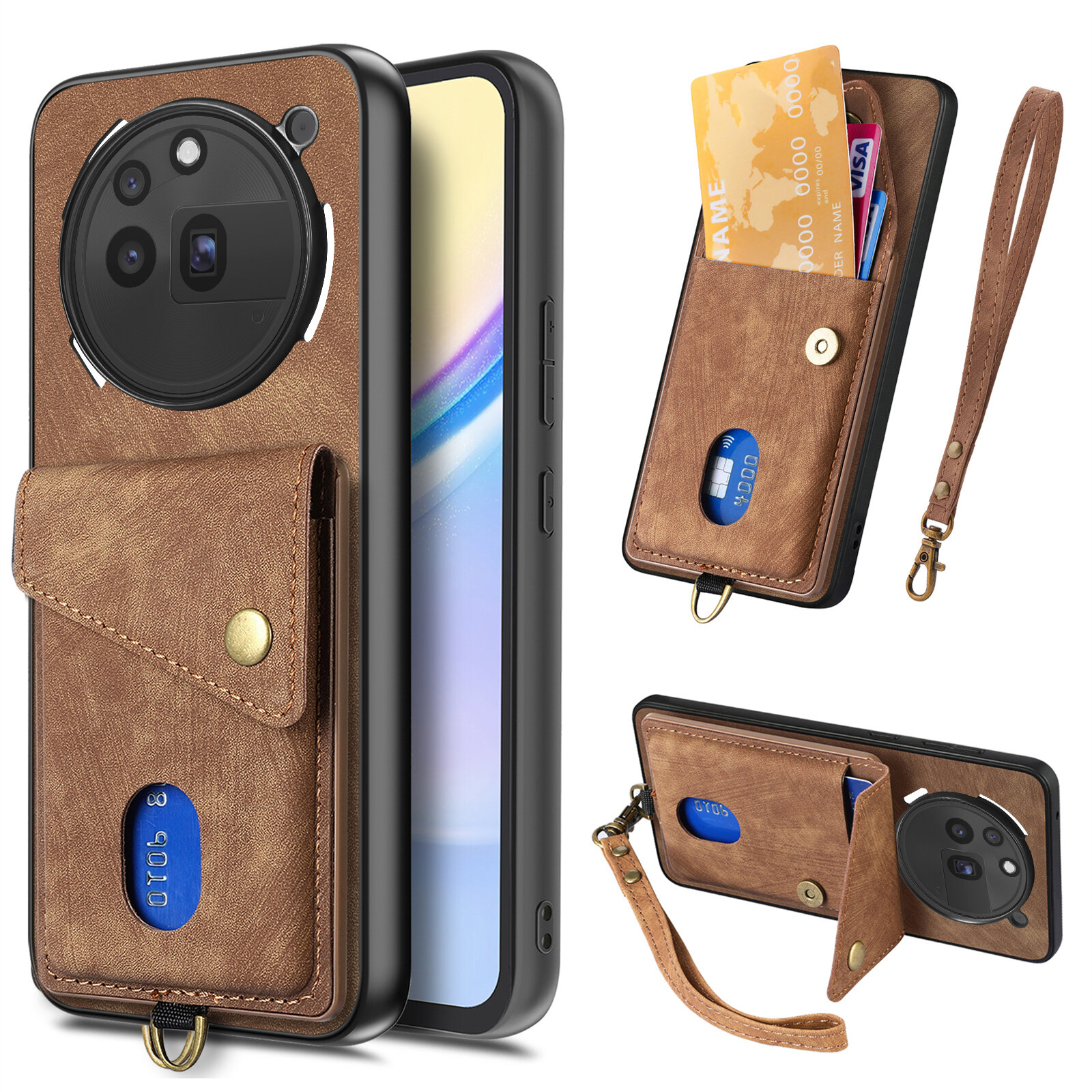 Чехол для Nothing Phone 3a Pro / Нотинг Фон 3a Про, глянцевая поверхность, пластик, защита камеры, ударопрочный, встроенная подставка, Nothing, Nothing Phone 3a Pro, чехол-кардиомонитор, brown
