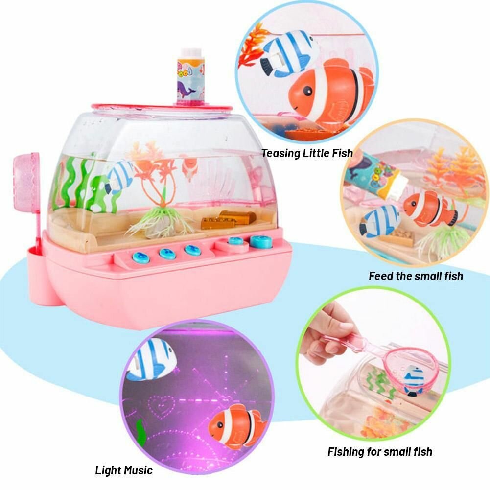 Мини-аквариум, детские игрушки для рыбалки